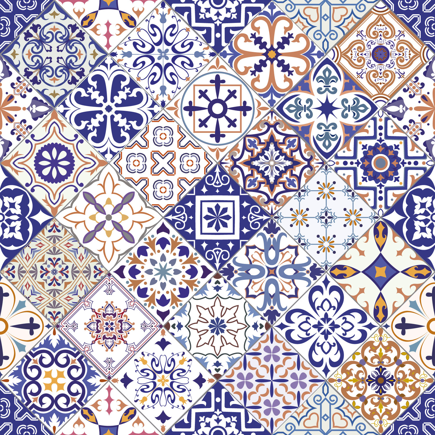 Tiles Portuguese style behang kopen | Wonderwall