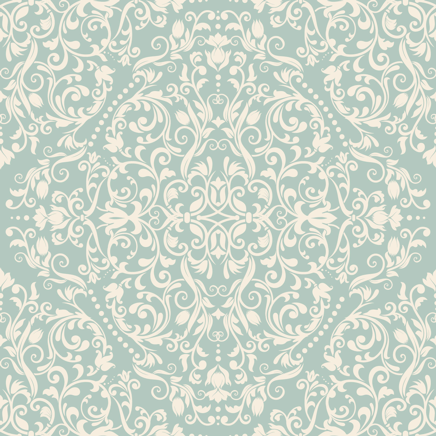 Victorian style green behang kopen | Wonderwall