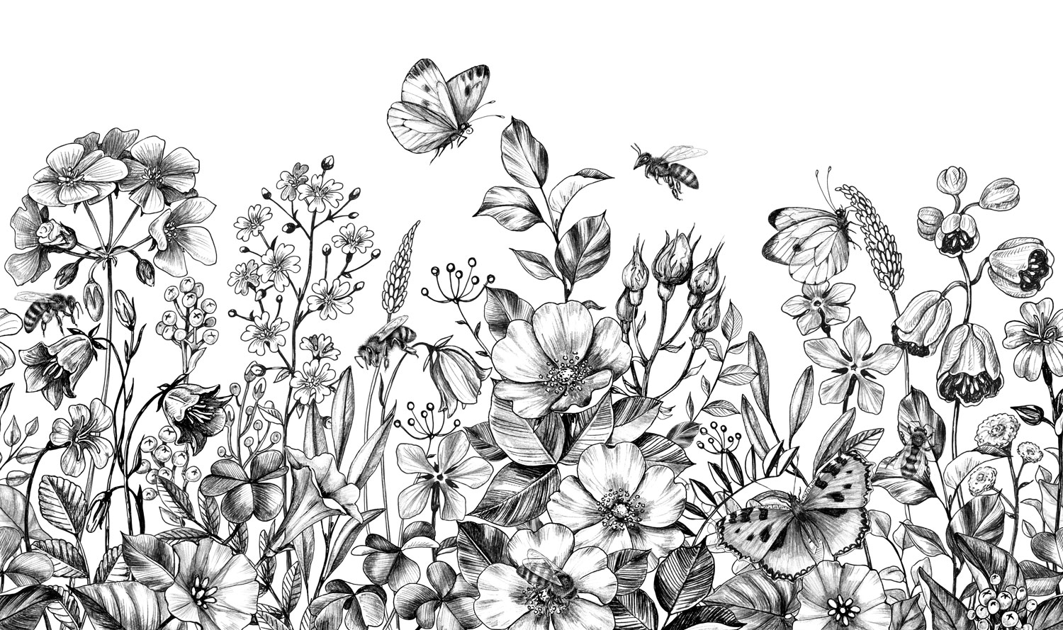 Wild plants and insects behang kopen | Wonderwall